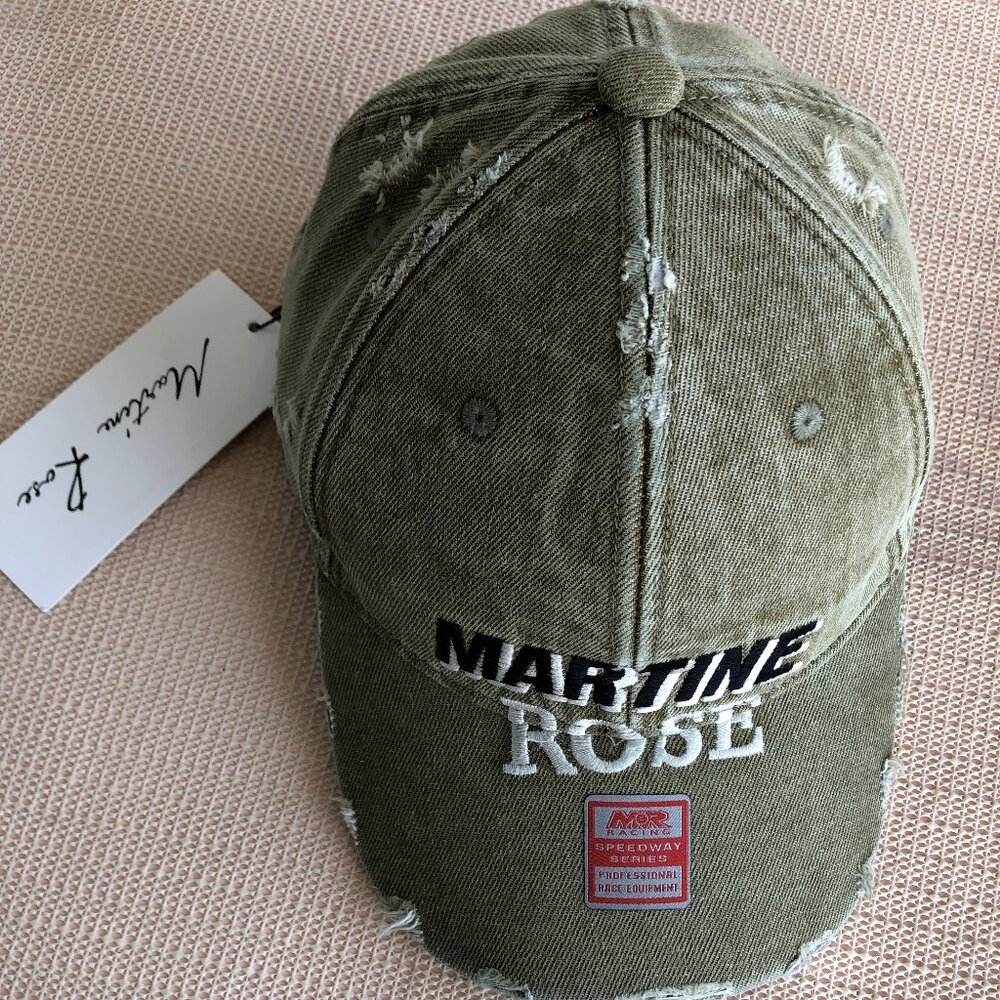 Martine Rose (23fw)Rolled Back Cap Green Martine - Gem